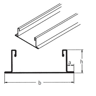 OWA Bandrasterprofil Nr. 80/100 3750x100x35, Bandrasterprofil Nr. 80/ ...