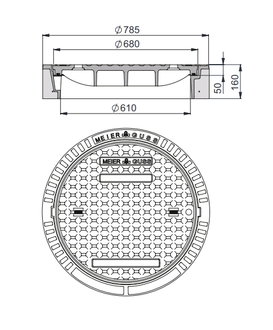 Schachtabdeckung für Hydranten- und Schieberschächte Klasse D 400 ...